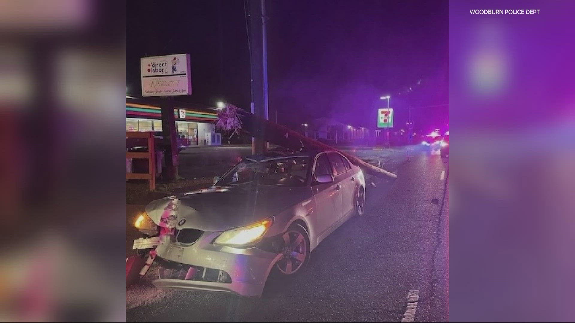 Suspected drunk driver accused of destroying power pole in Woodburn