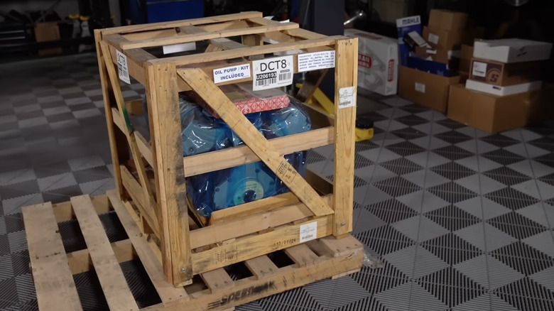 This classic Chevy crate engine has sat unopened for over 20 years