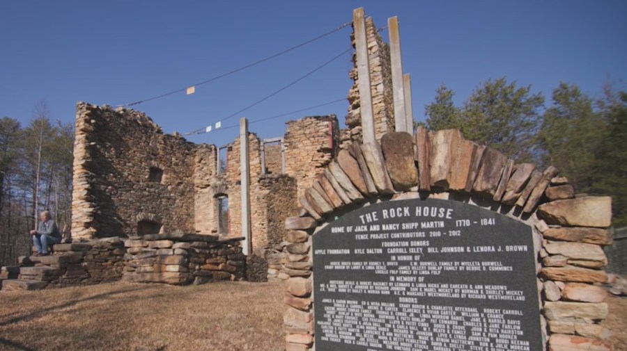 Revolution written in stone at Rock House in Stokes County