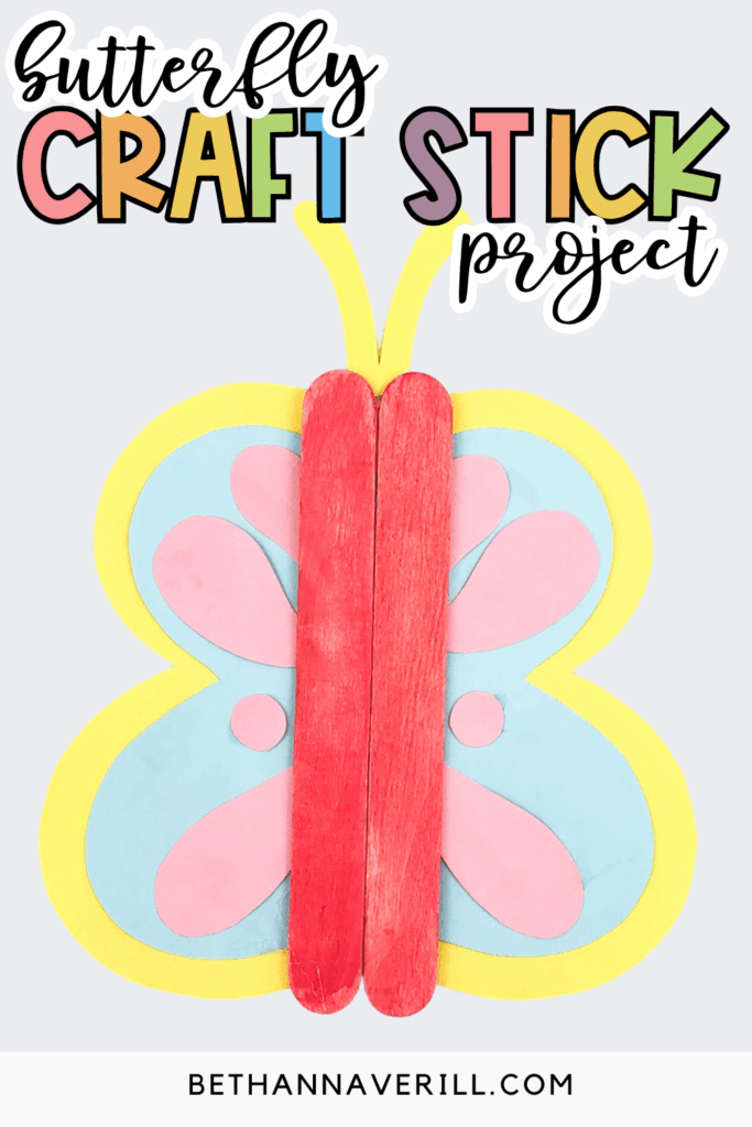 Butterfly popsicle stick craft