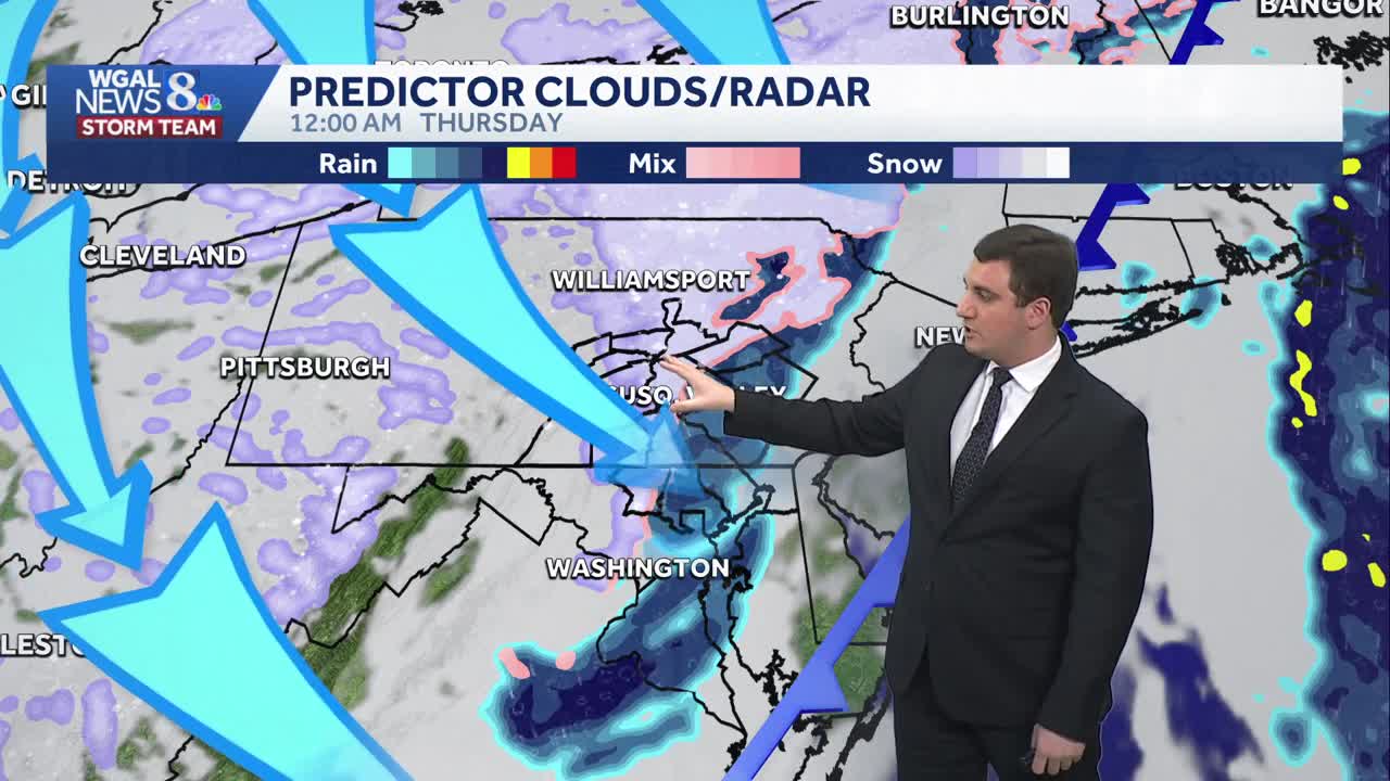 Mild Wednesday with rain moving in; light snow developing late in south ...