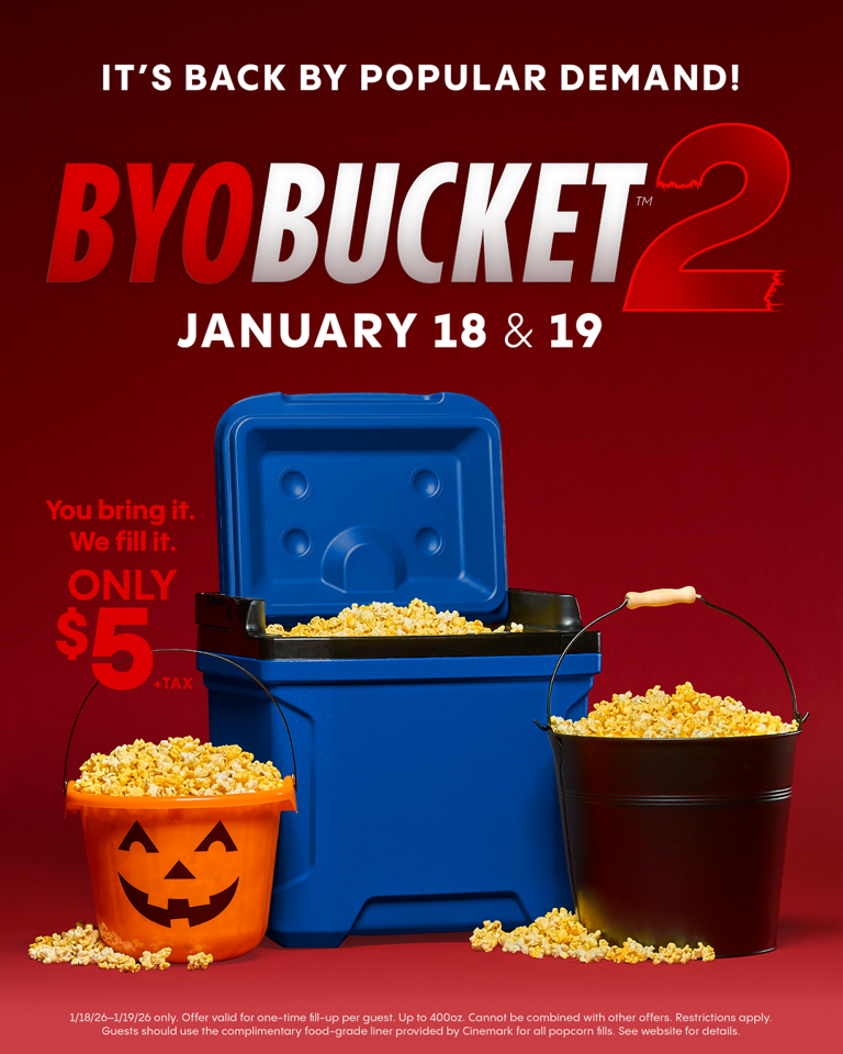 Got a bucket? Cinemark wants to fill it for 2026 National Popcorn Day