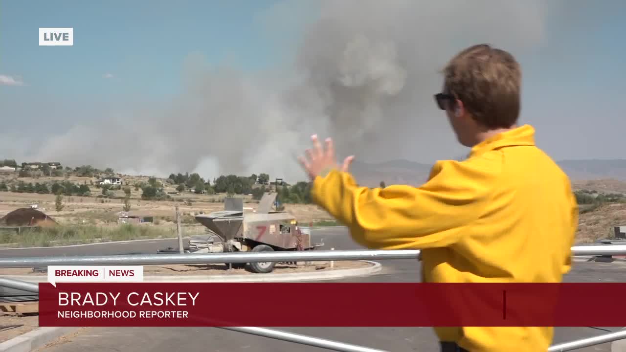 Brady Caskey on the scene of a fire in the Eagle Foothills 8/18/25