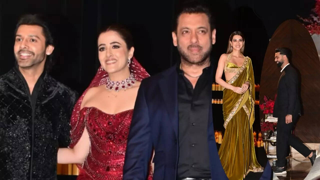 Salman Khan arrives for Nupur Sanon, Stebin Ben's wedding reception ...