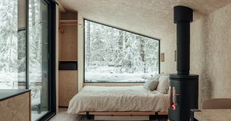 The Oregon Airbnb with a next-level wood stove that redefines cozy season