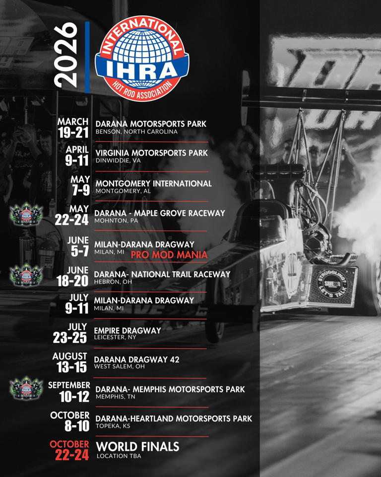 IHRA announces Heartland Motorsports Park drag racing event this fall