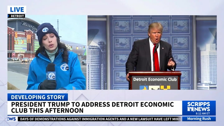 President Trump's economic address in Detroit today