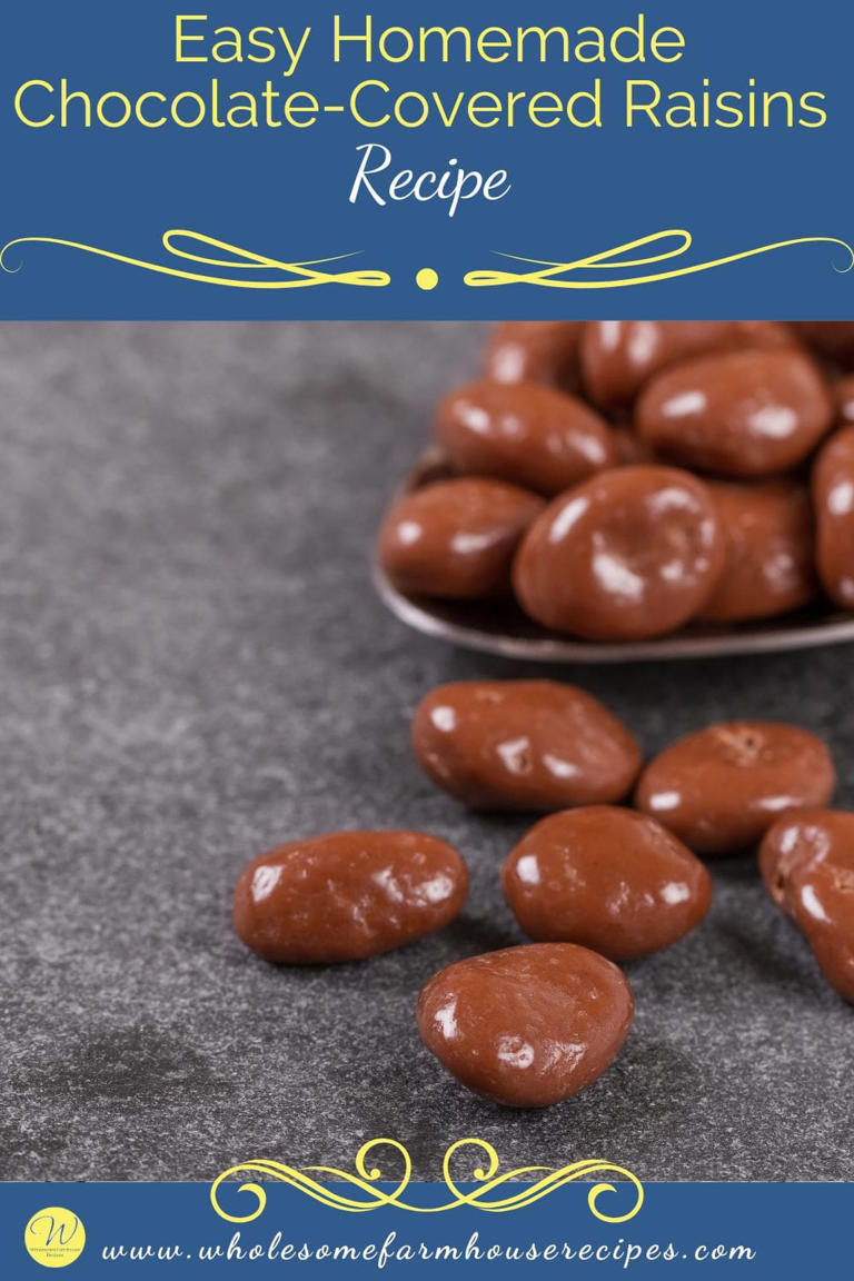Easy homemade chocolate-covered raisins recipe
