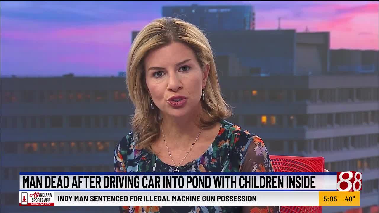 Man dead after driving car into pond with children inside