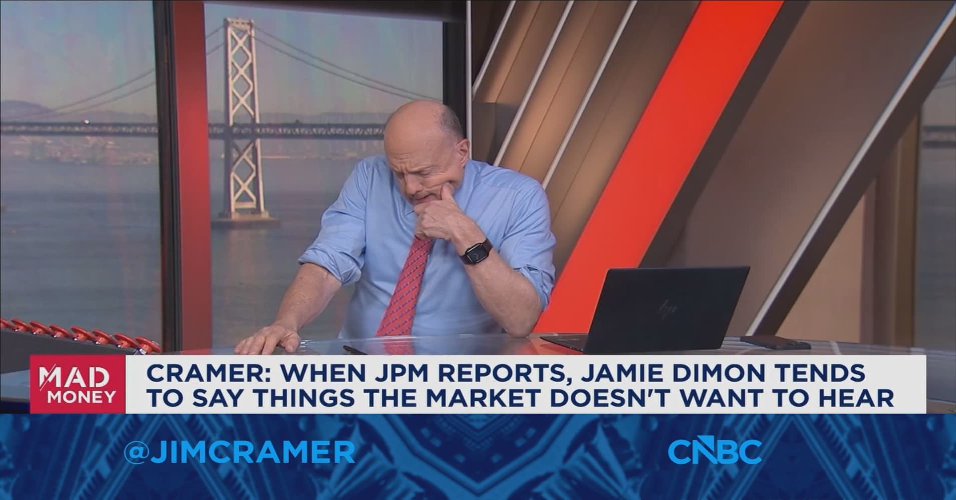 Jim Cramer: When JPMorgan reports, Dimon tends to say things the market ...