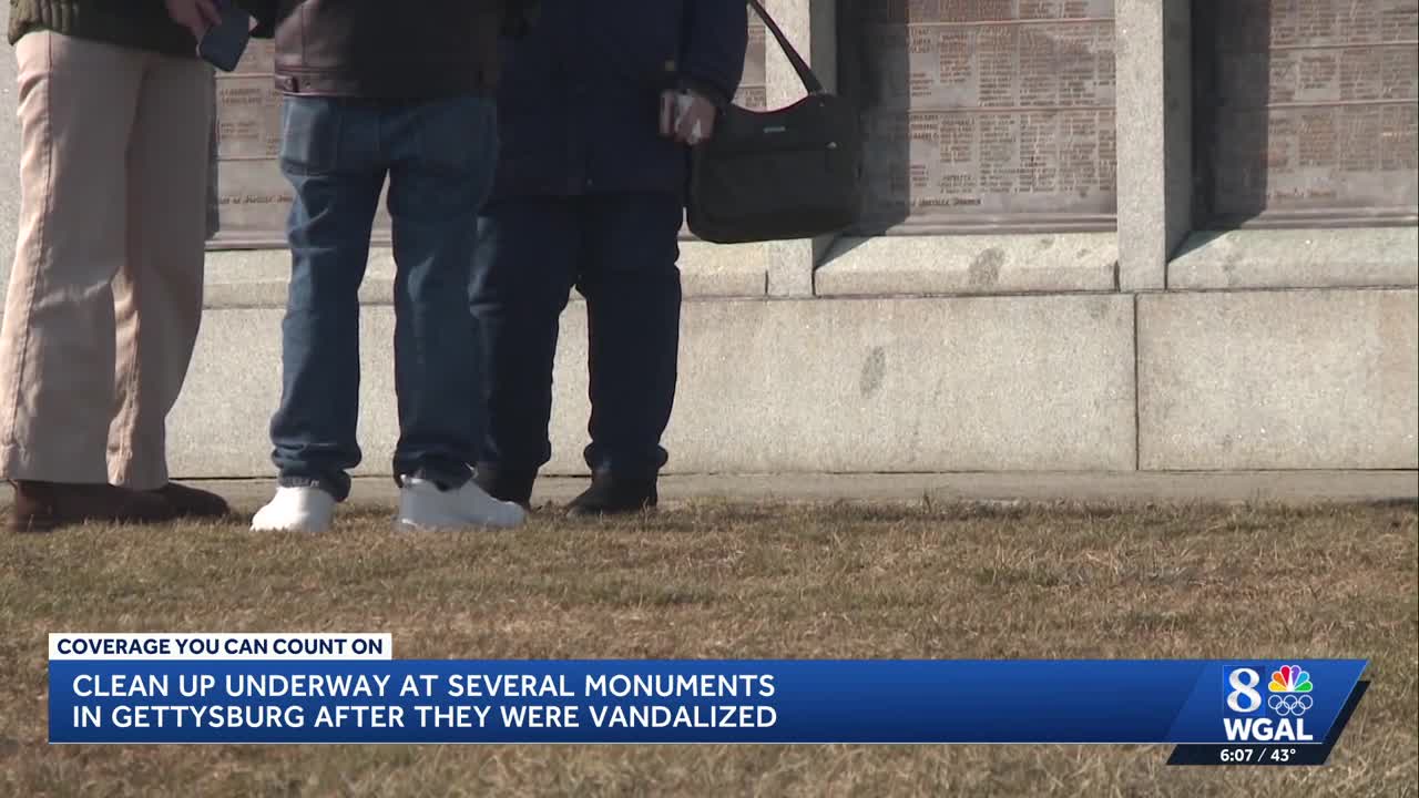 Staff disheartened after several monuments vandalized at Gettysburg ...