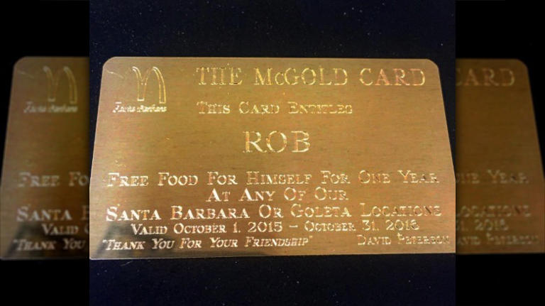 The McDonald's gold card is so rare, we only know 7 celebrities who got one