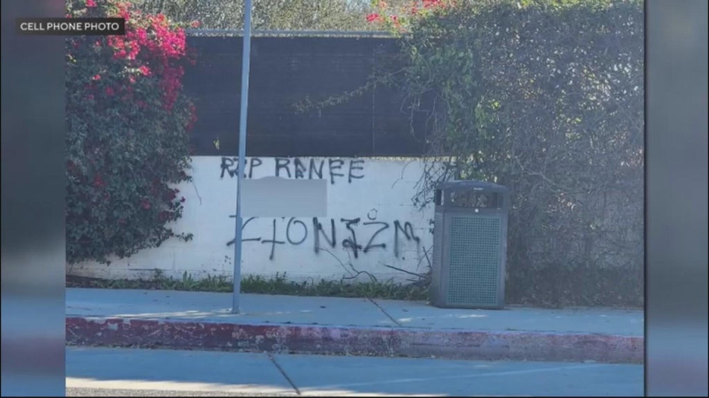 Pasadena Jewish temple burned in Eaton Fire vandalized with antisemitic ...