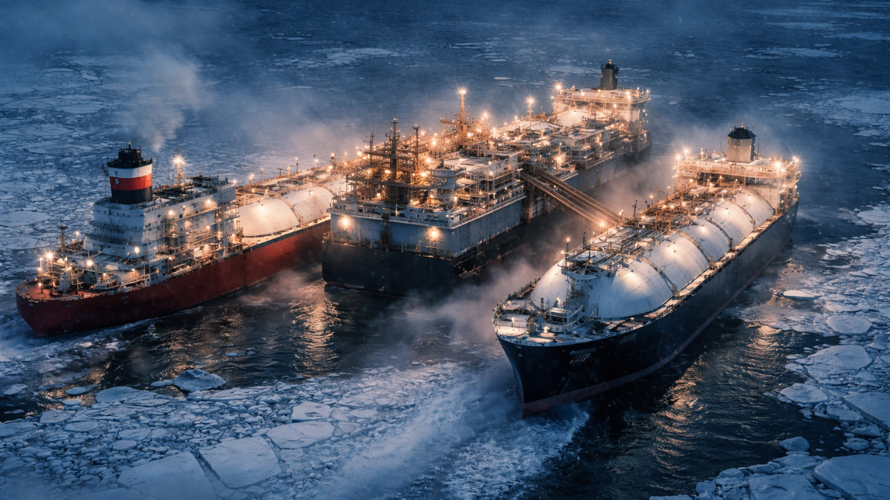 Russia’s shadow LNG fleet secretly ships gas in Arctic winter