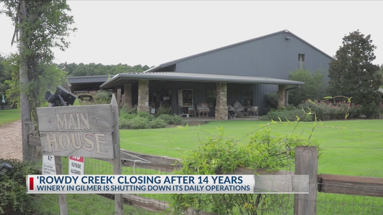 Rowdy Creek Ranch winery closing daily operations in Gilmer