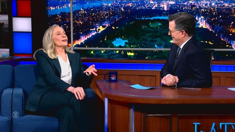 Virginia governor-elect Abigail Spanberger appears on 'The Late Show ...