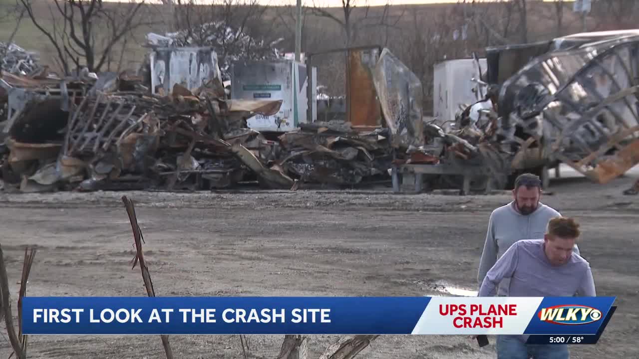 A first look at the UPS plane crash site in Louisville