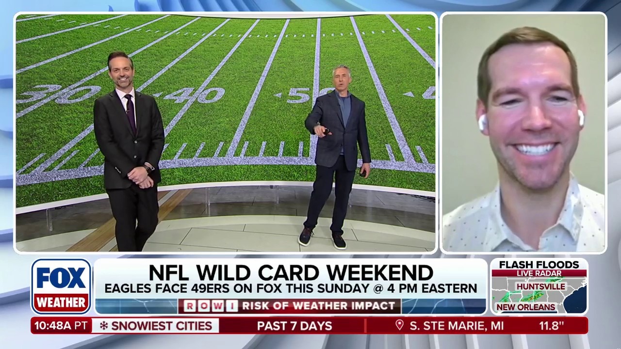 Cross country storm impacts NFL wild card weekend