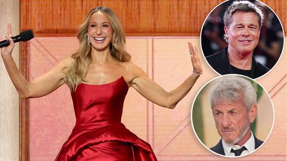 Nikki Glaser reveals jokes she cut from Golden Globes 2026 about Brad ...