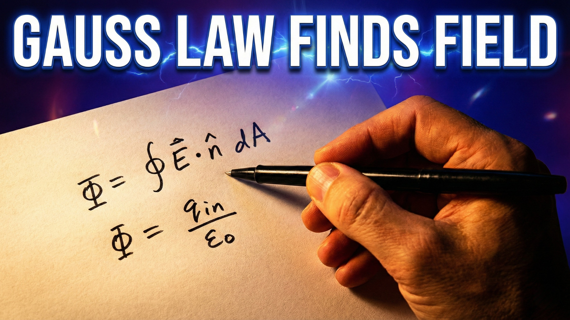 Gauss’s law derivation for the electric field of a long charged rod