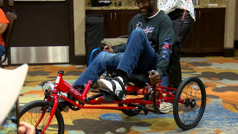 AMBUCS gives away multiple AmTrykes to people in need