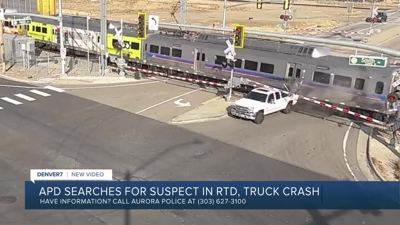 APD searching for driver in truck, RTD crash