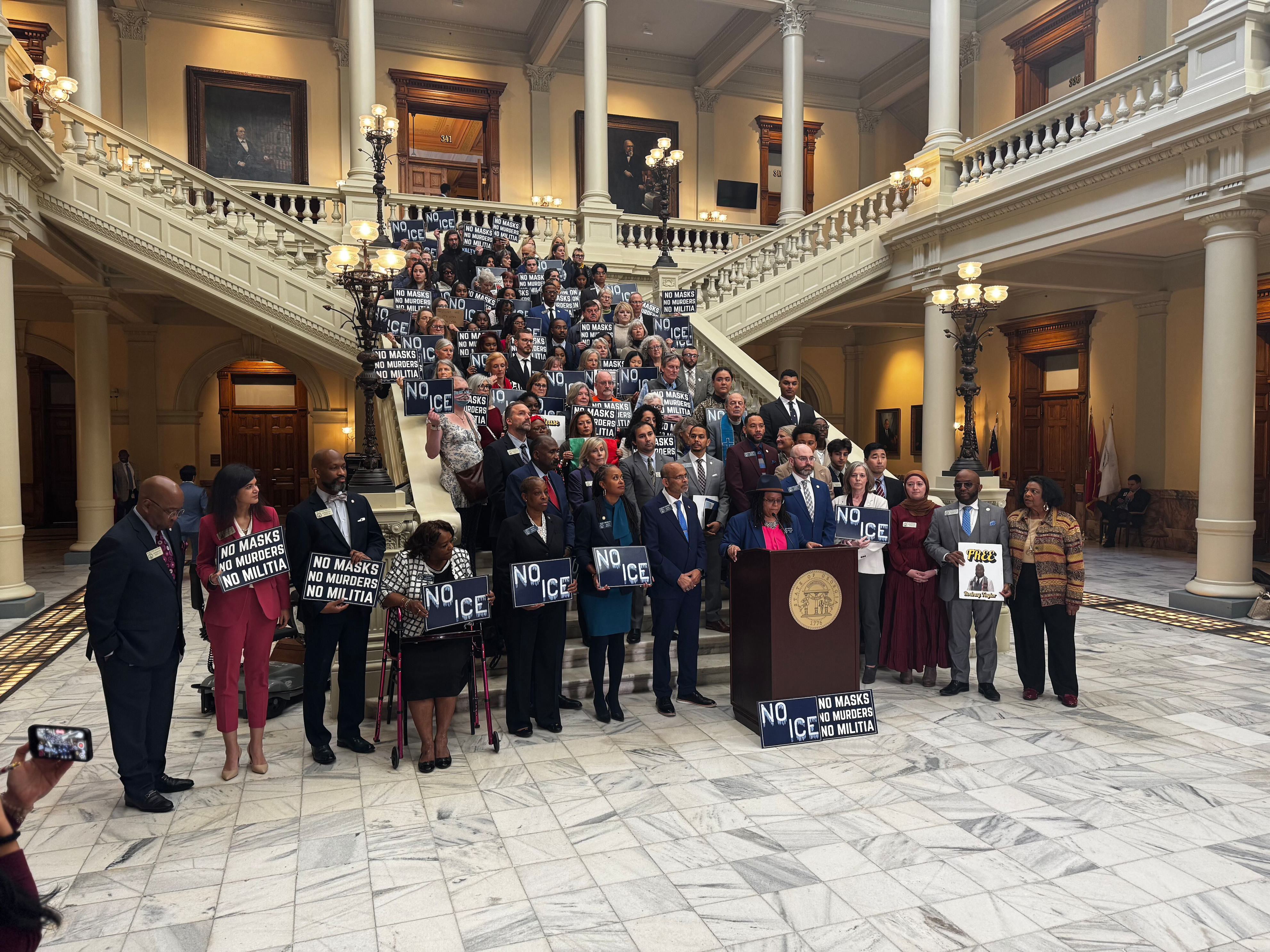 Families, lawmakers press for limits on ICE operations at Georgia Capitol