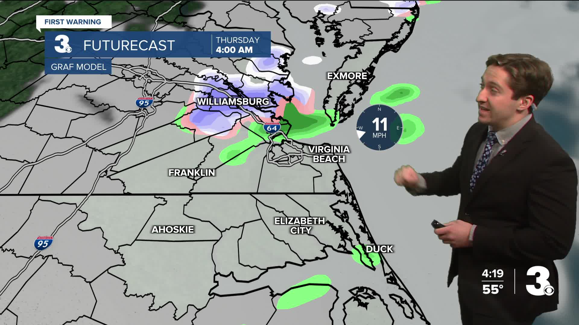 Tuesday evening forecast