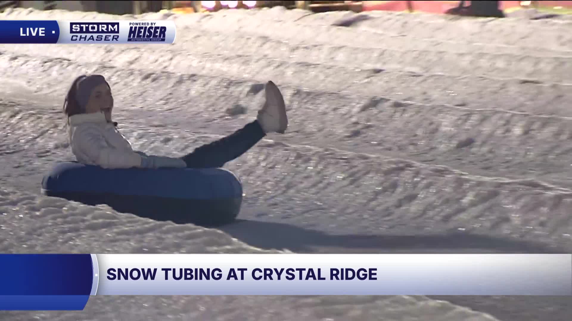 TMJ4's Lauren Larsen goes snow tubing at Crystal Ridge