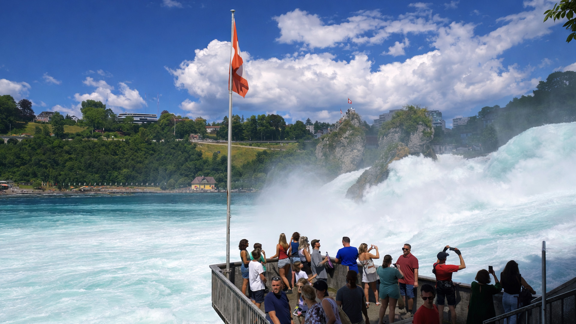 Rheinfall Switzerland scenic walks around Europe’s largest waterfall (4K)