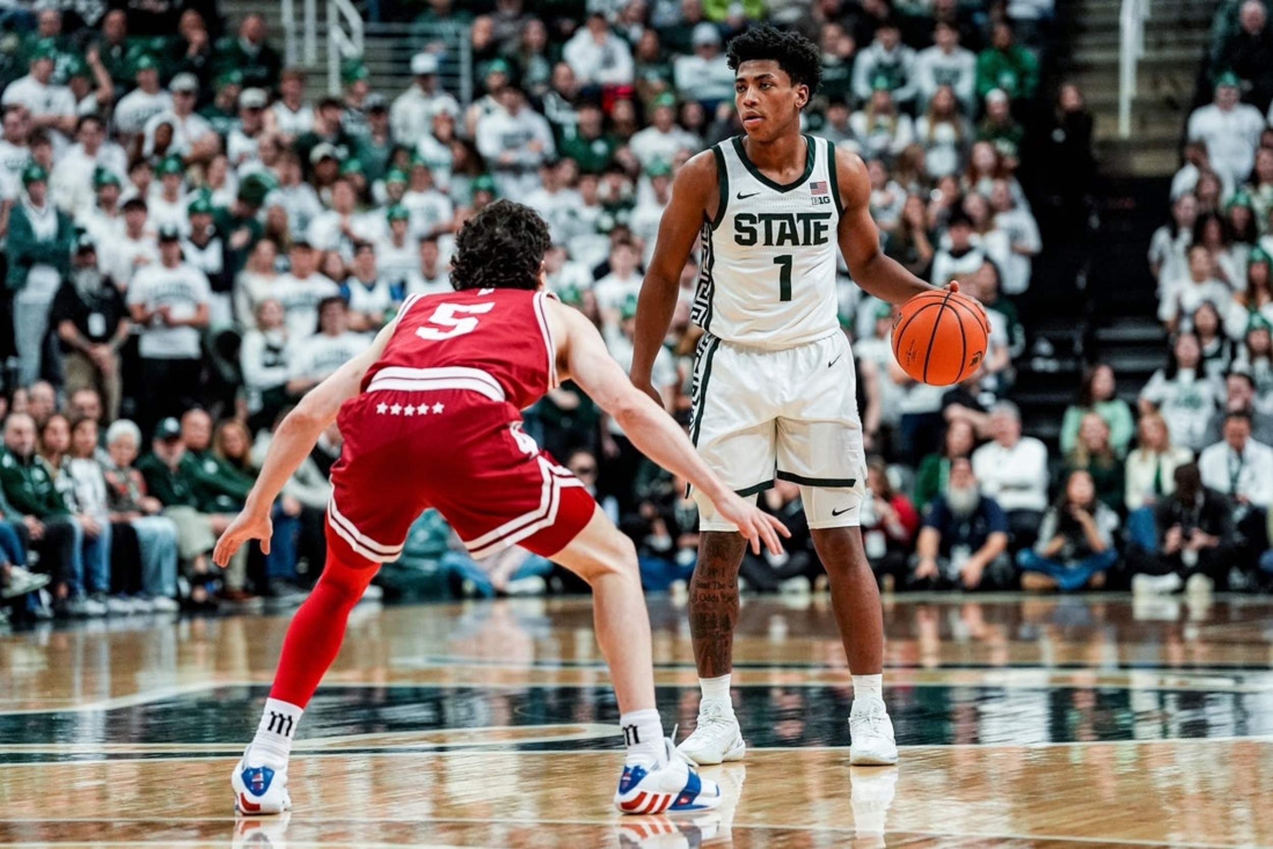 No. 12 Michigan State uses late 19-0 run to pull away from Indiana