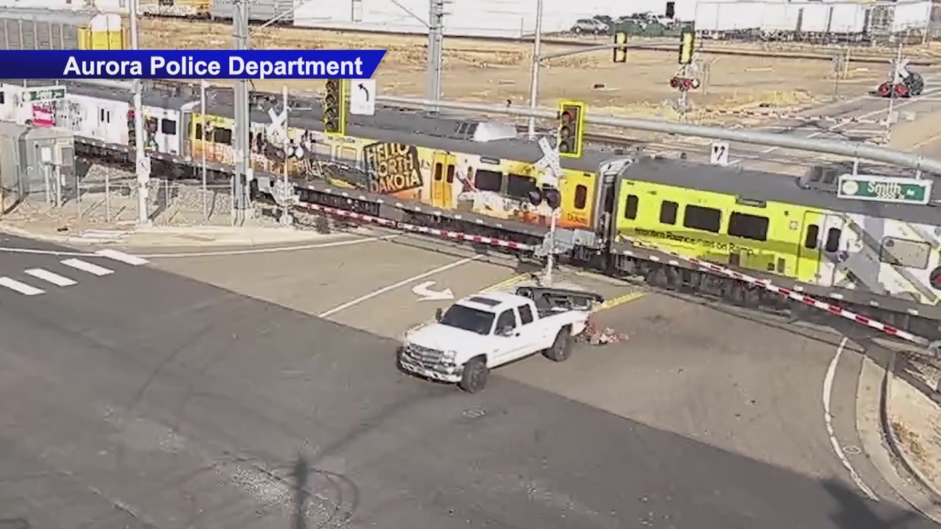 RTD A Line train crashes into pickup truck in Aurora