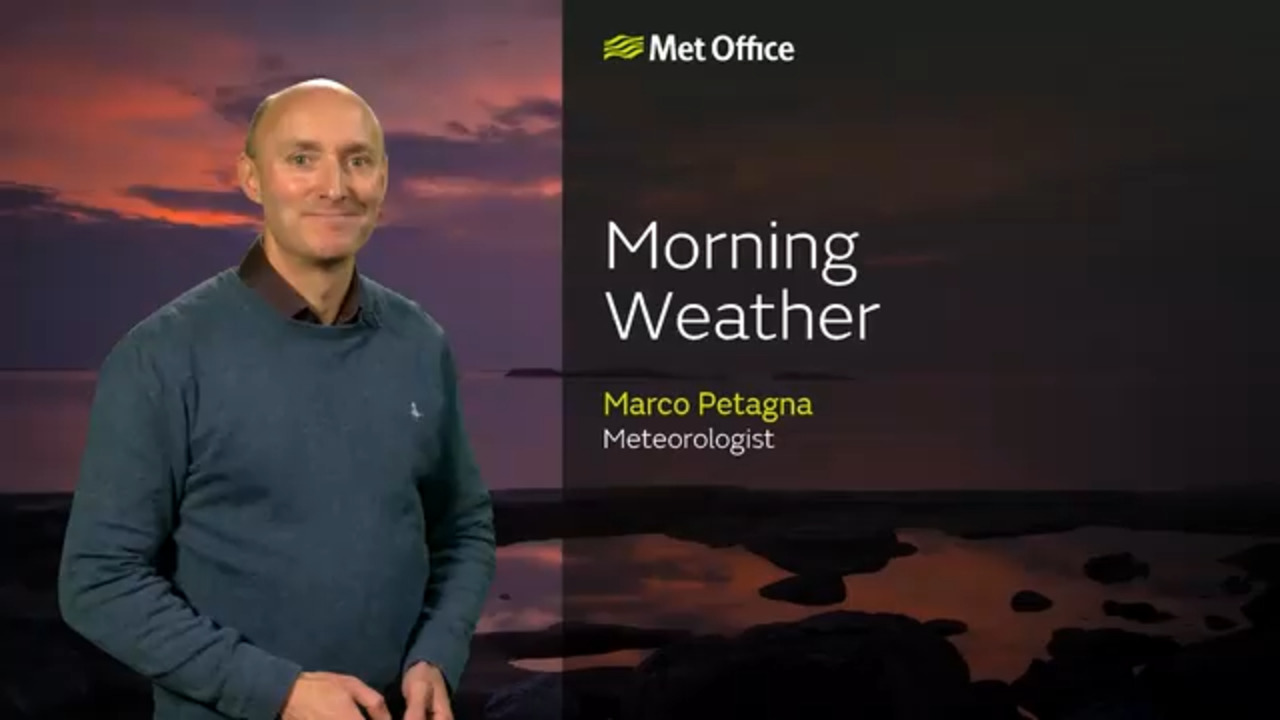 Met Office Monday morning weather forecast 27/10/2025