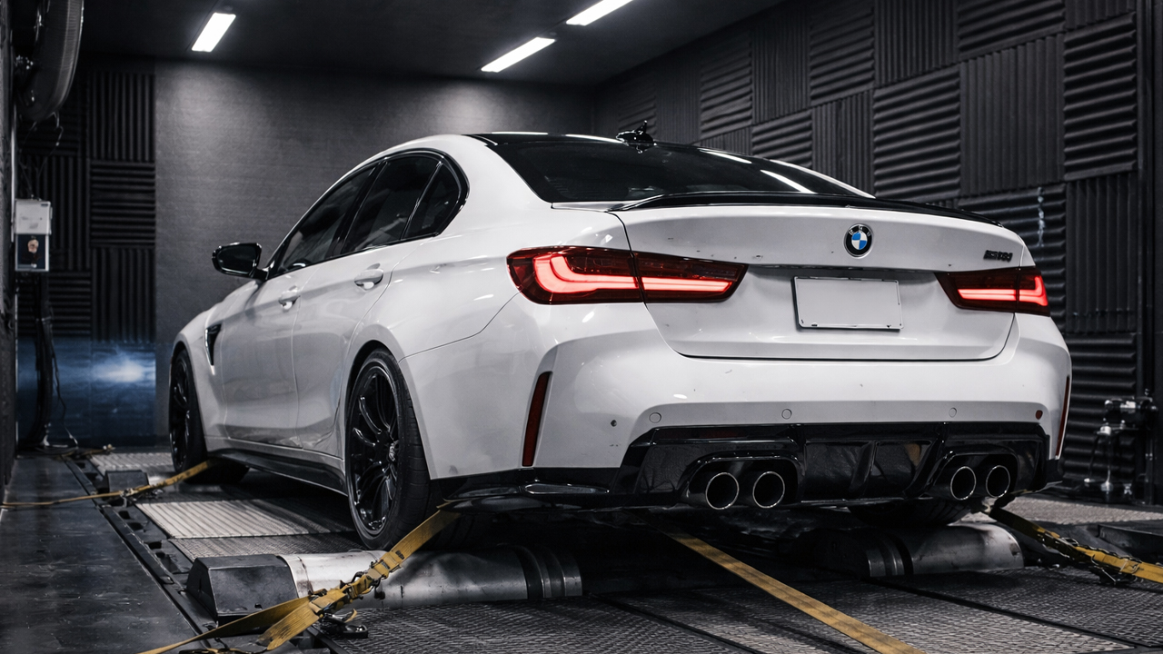 BMW M3 dyno test with loud exhaust upgrade