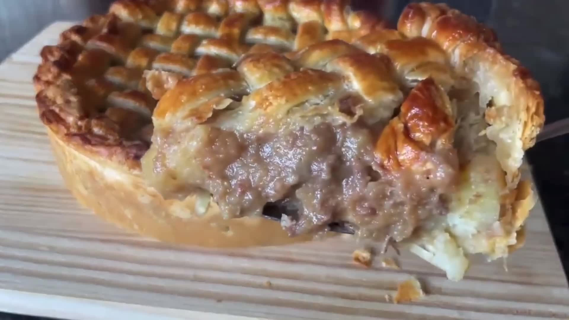How to make a classic meat and potato pie with lattice top