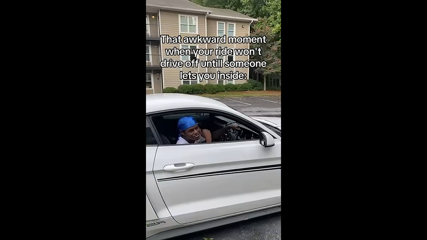 when your ride won't drive off untill someone lets you inside 🤨#shorts