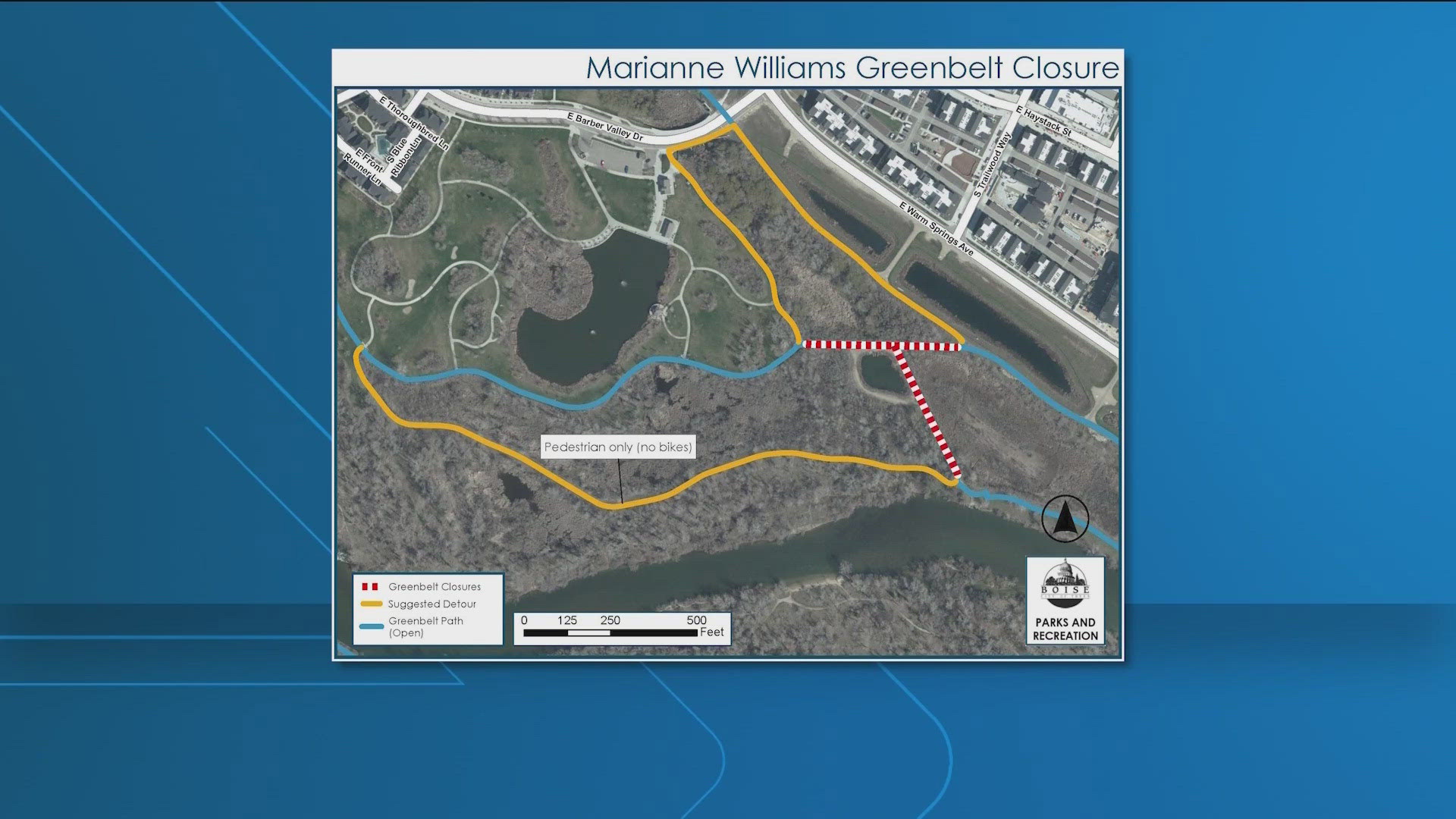 Section of Boise River Greenbelt to close for a day in southeast Boise