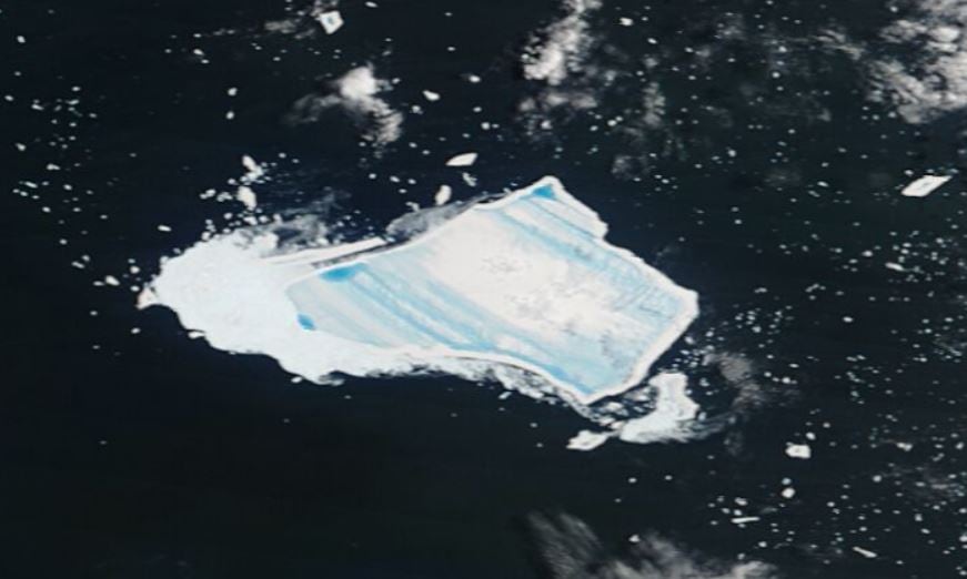 It's big, beautiful and — blue. But this 40-year-old iceberg is about ...