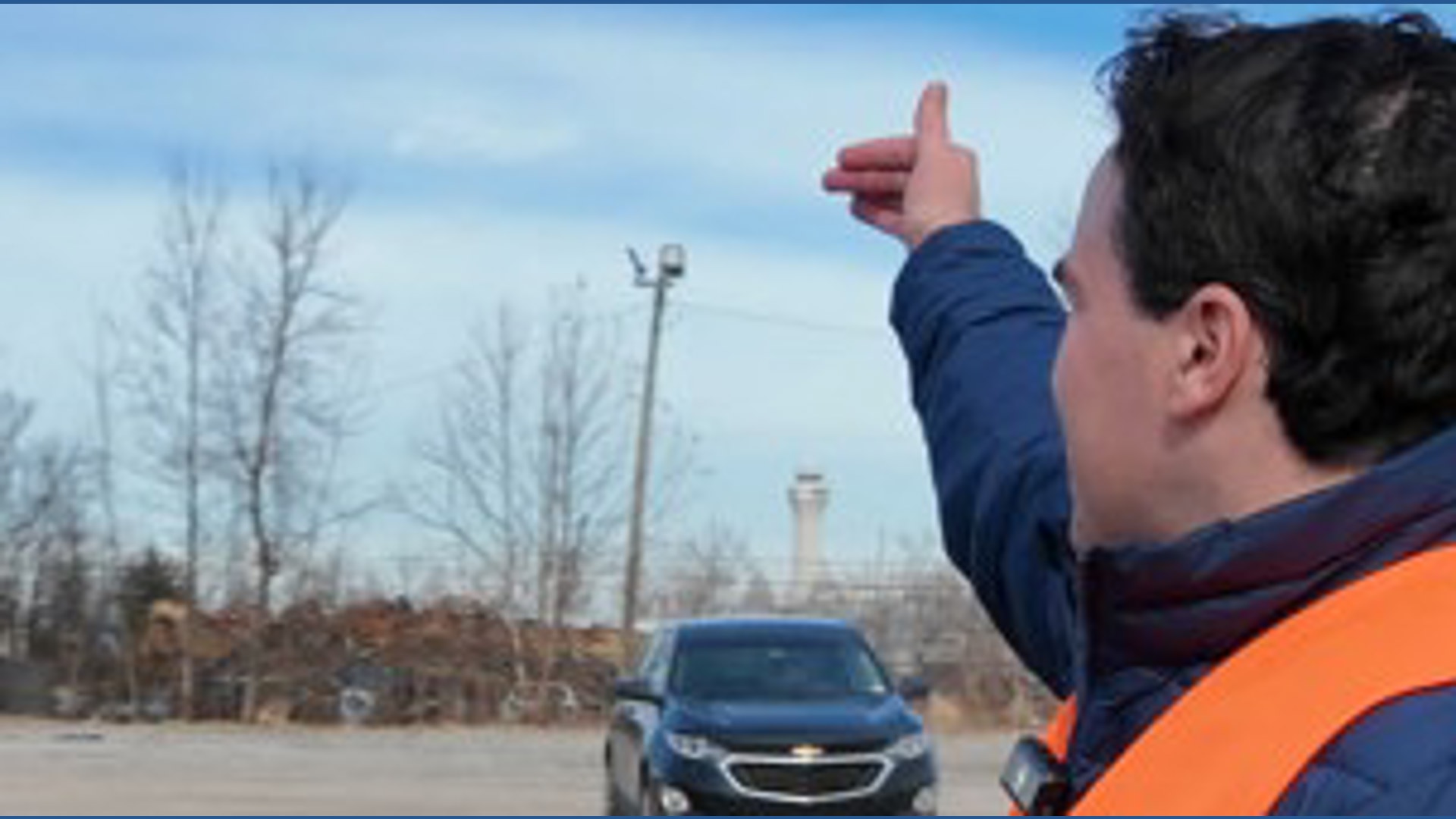 Burned semi trucks at UPS plane crash site