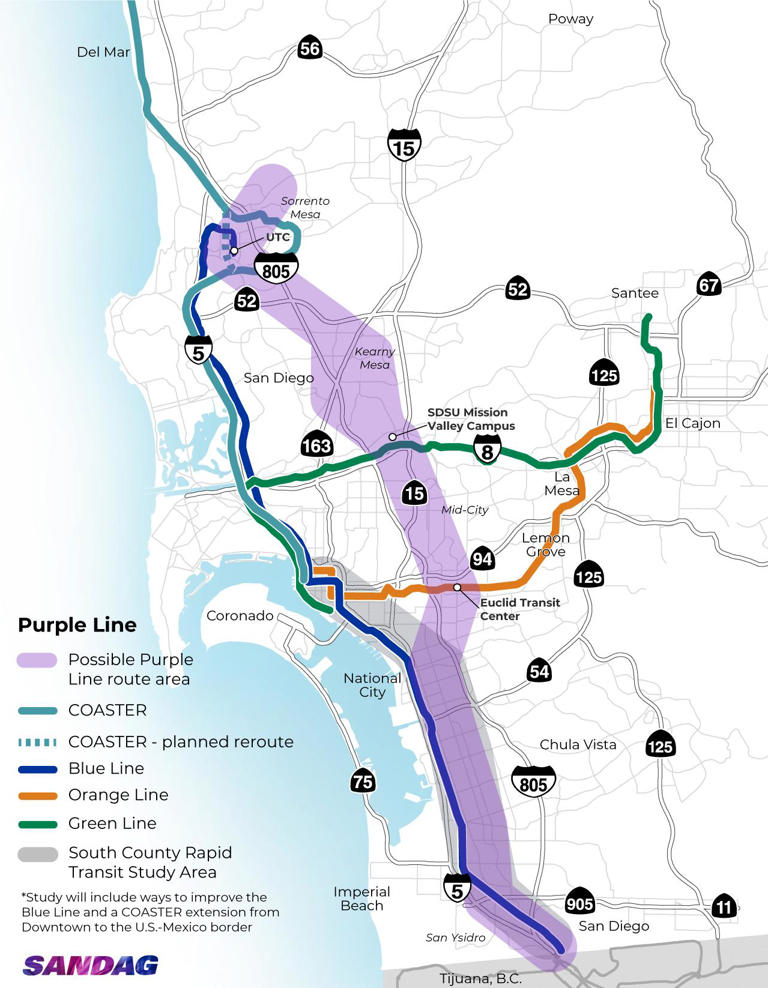 San Diego eyes metro-style Purple Line to connect key communities
