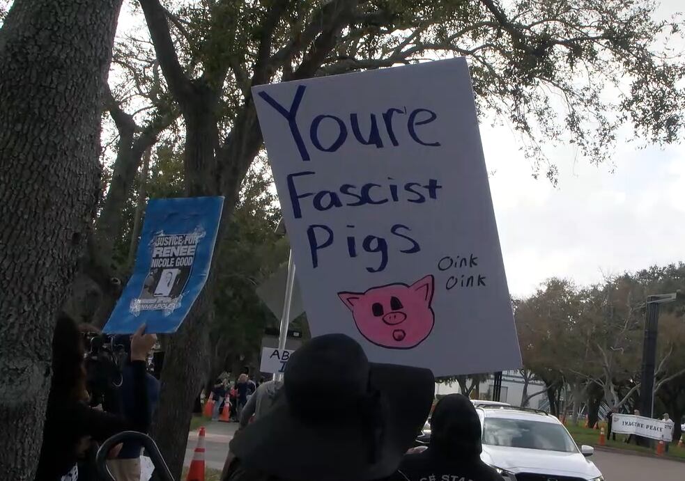 Dozens protest US Customs and Border Patrol recruitment event in St ...