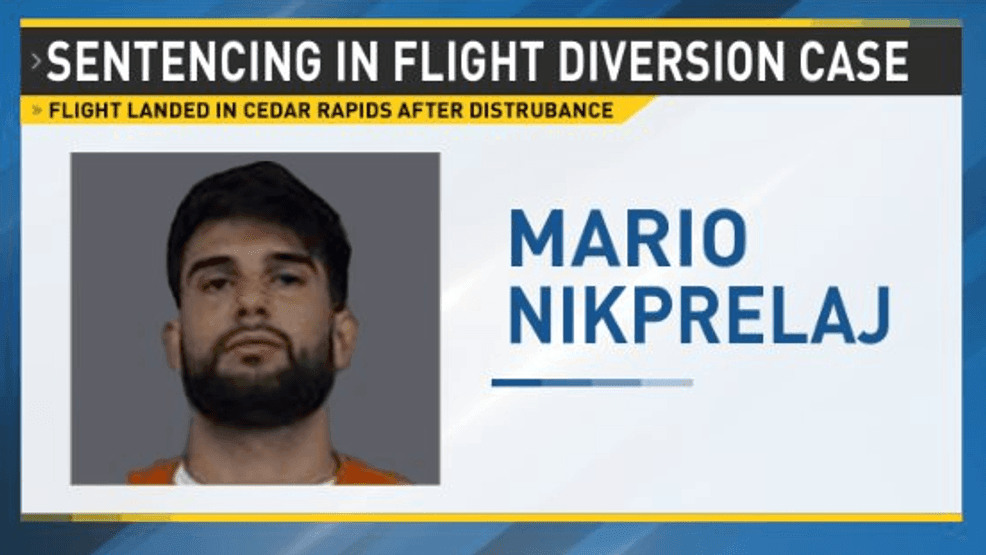 Nebraska man sentenced in flight diversion to Cedar Rapids