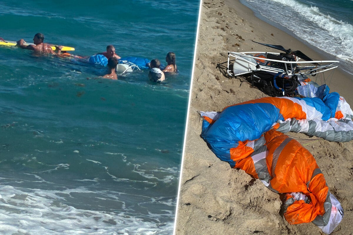 Paraglider miraculously survives 500 feet fall at Florida beach!