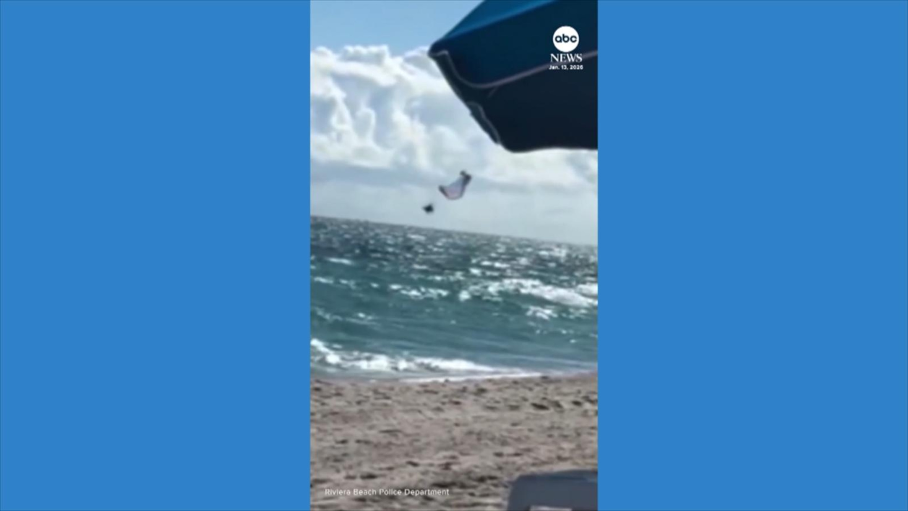 Paraglider survives nearly 500-foot fall into ocean
