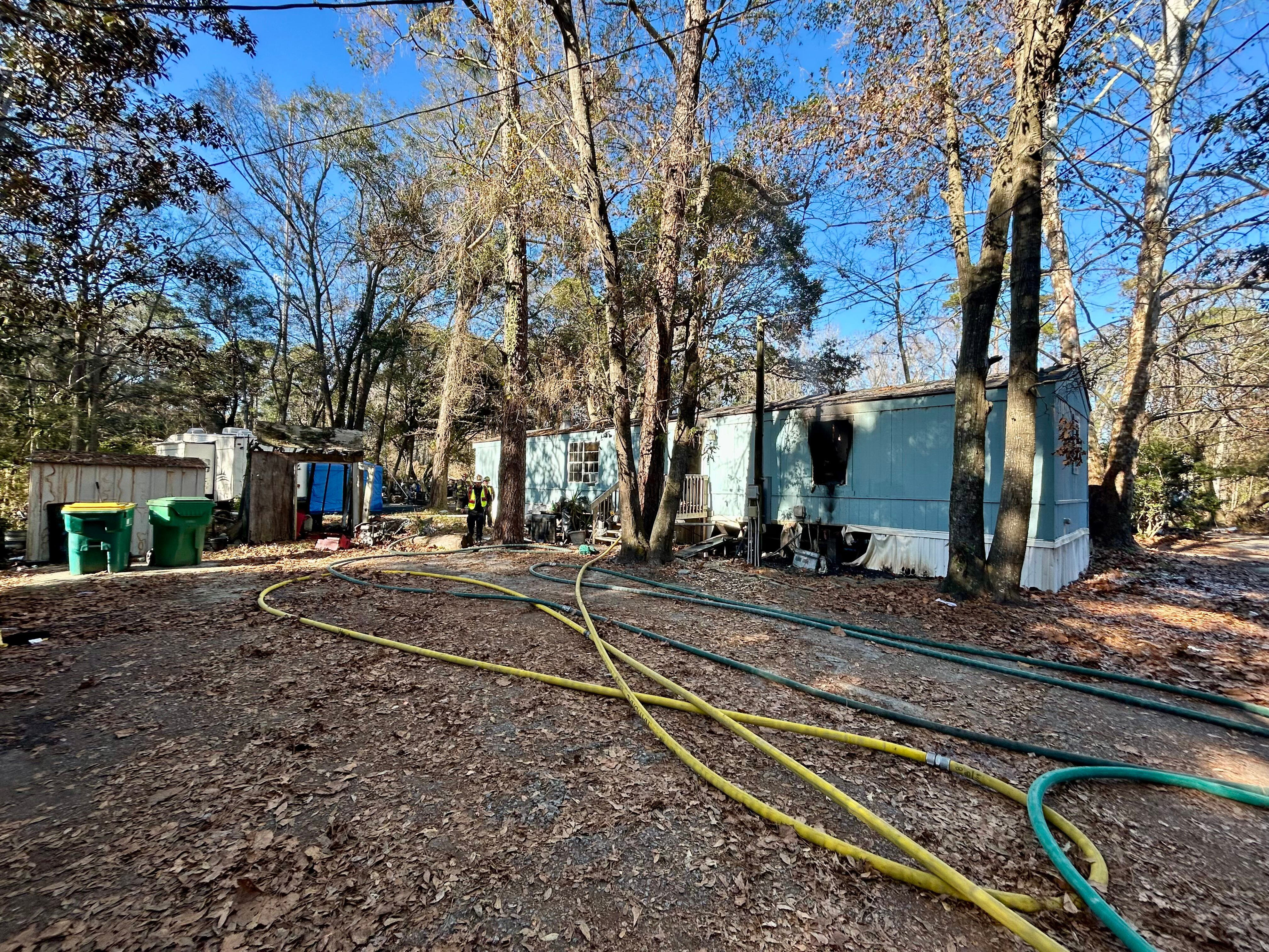 One displaced after house fire closes road in Bluffton