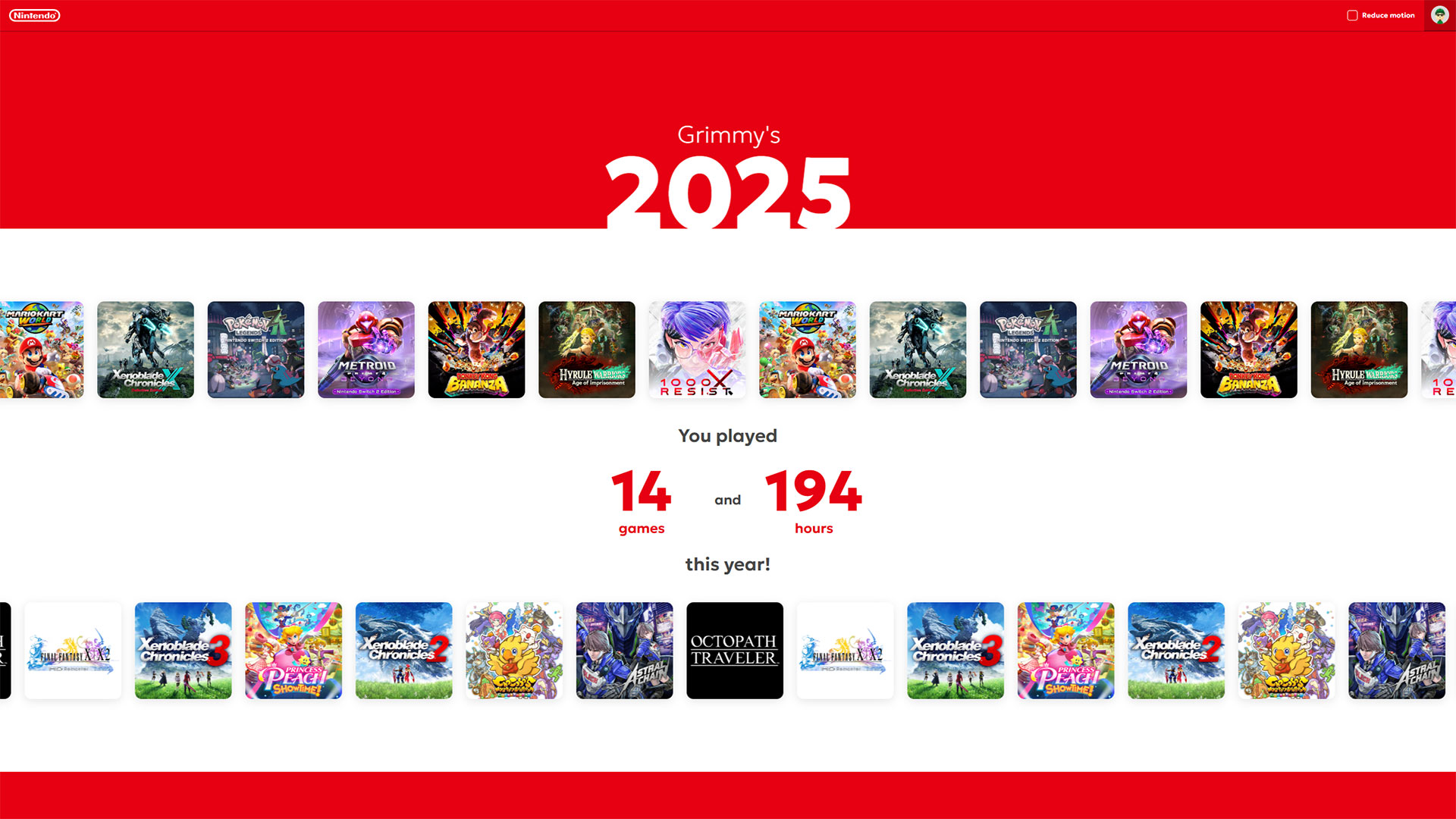 Nintendo year in review 2025 now available