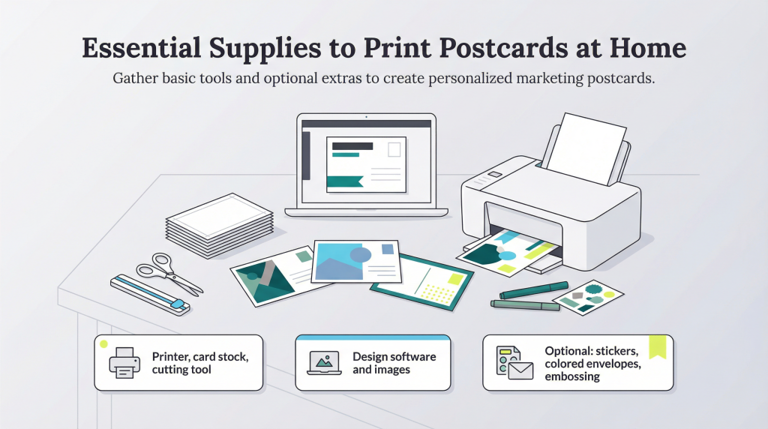 How to print postcards at home with word-processing software