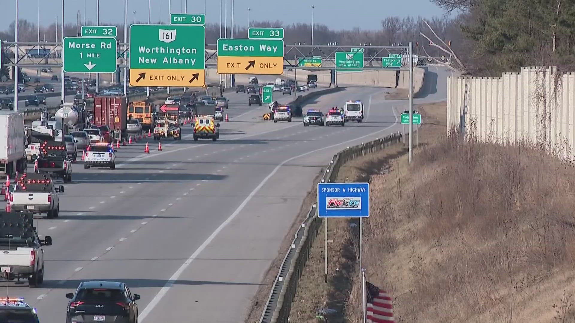 Coroner's office IDs woman killed in crash on I-270 near Easton