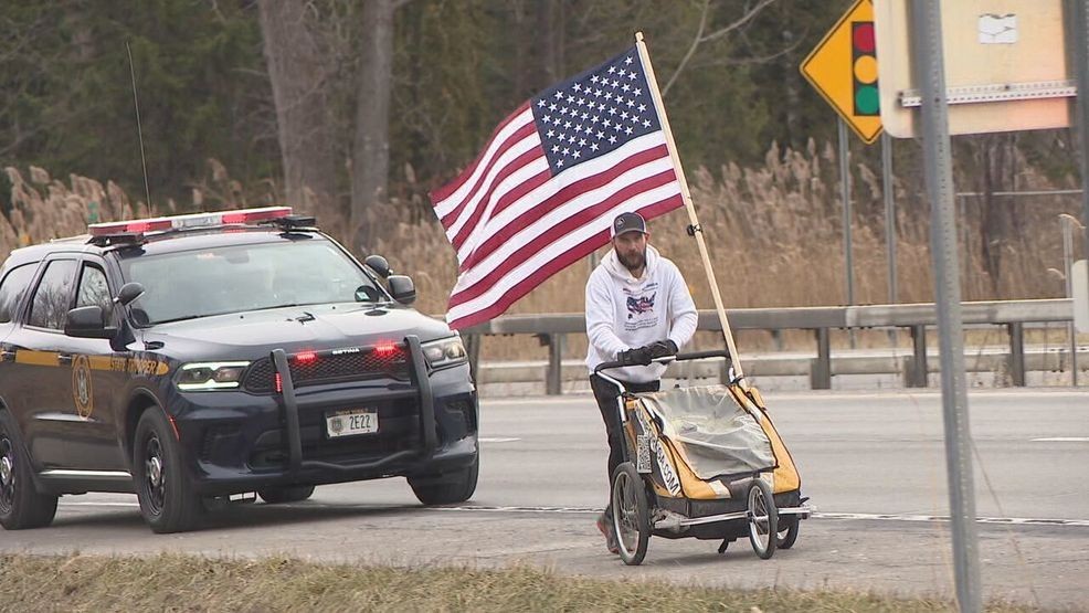 Man's solo run across America stops in Finger Lakes region