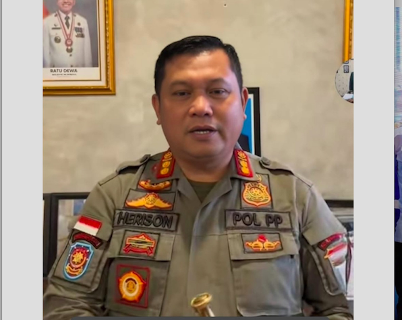 Penjelasan Herison perihal rancangan Perda Trantibumlinmas Kota ...